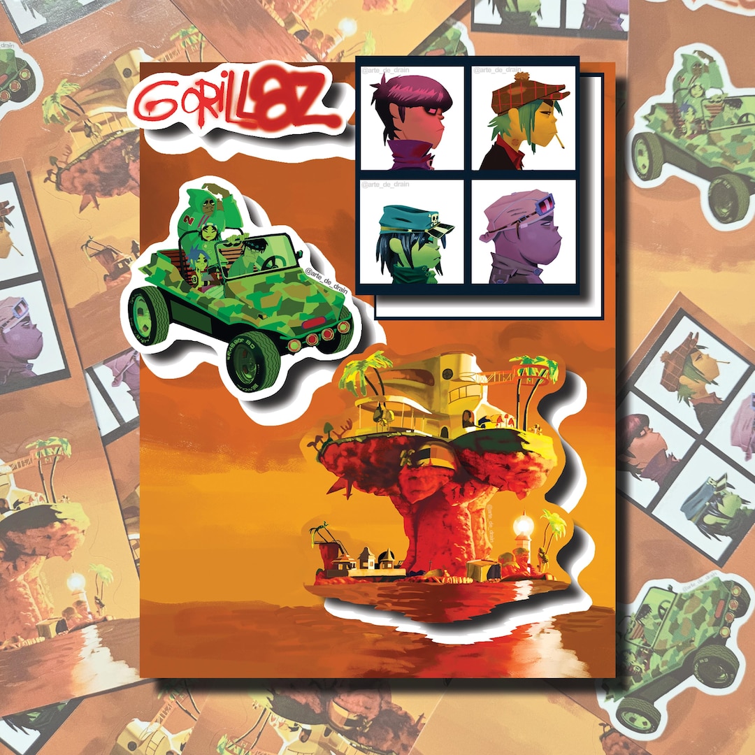 Gorillaz Sticker Sheet Hip-hop Rap Pop Music Stickers - Etsy