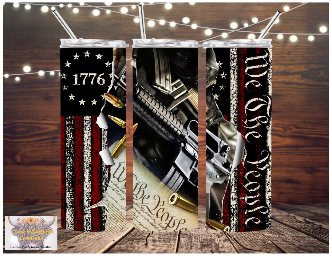 1776 Gun We the People, American Flag, Land of the Free, Home of the ...