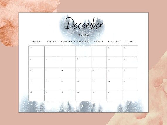 December 2022 Calendar Printable Pdf