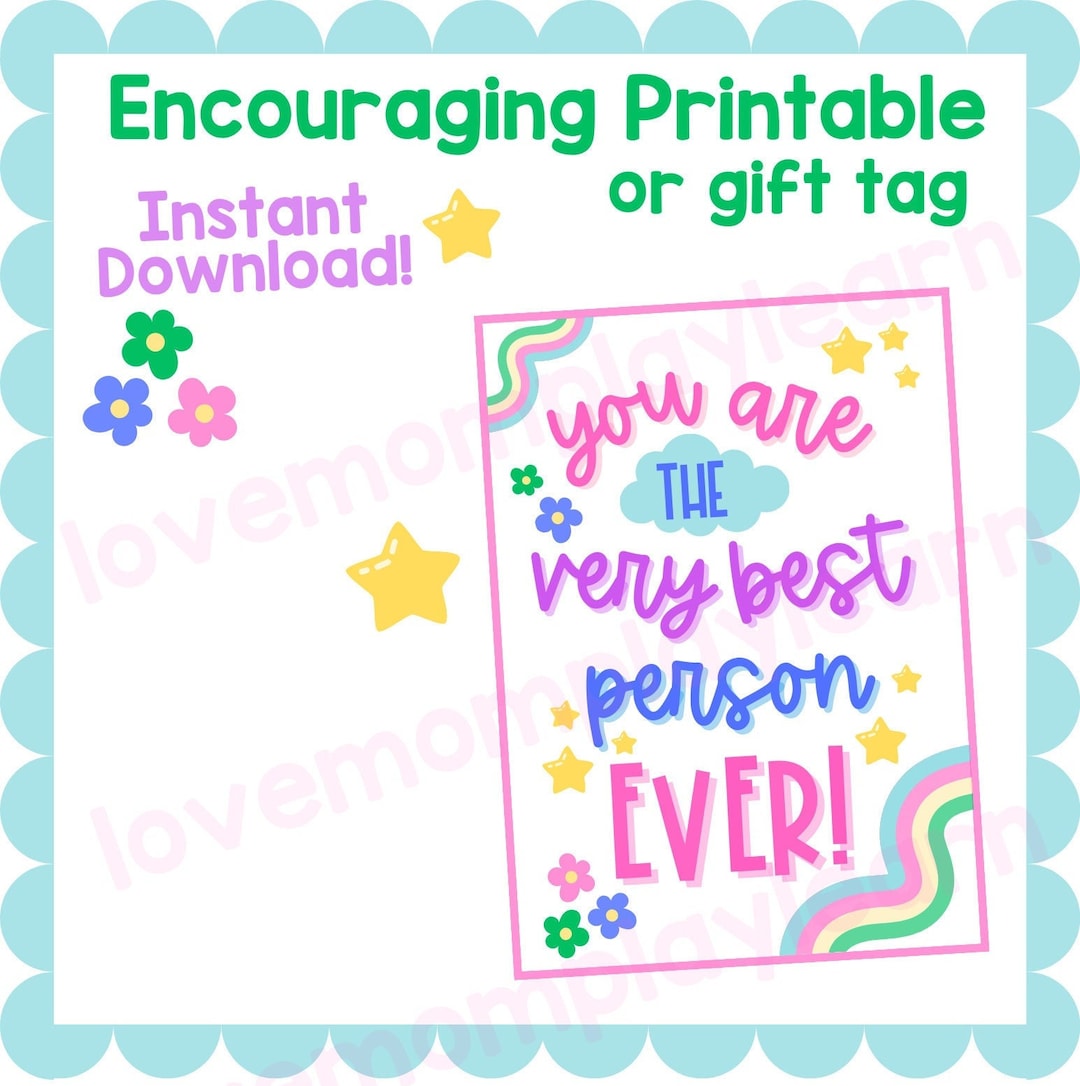 Best Person Ever Print, Encouraging Dorm Decor (digital Download) - Etsy