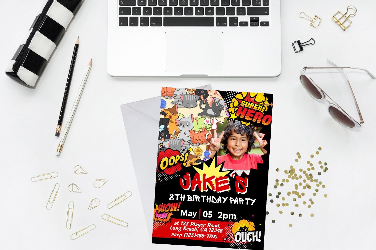 Comic Book Birthday Party Invitation Announcement - Etsy