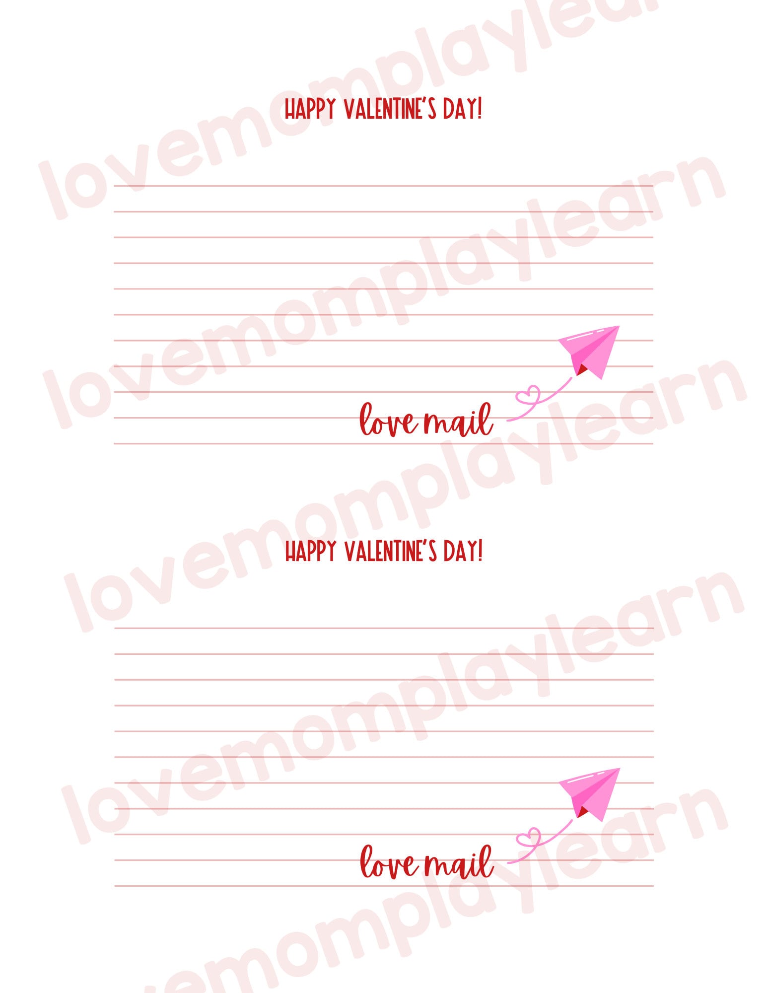 Valentine's Day Gift Tag Note Card Instant Printable Download Sticker ...