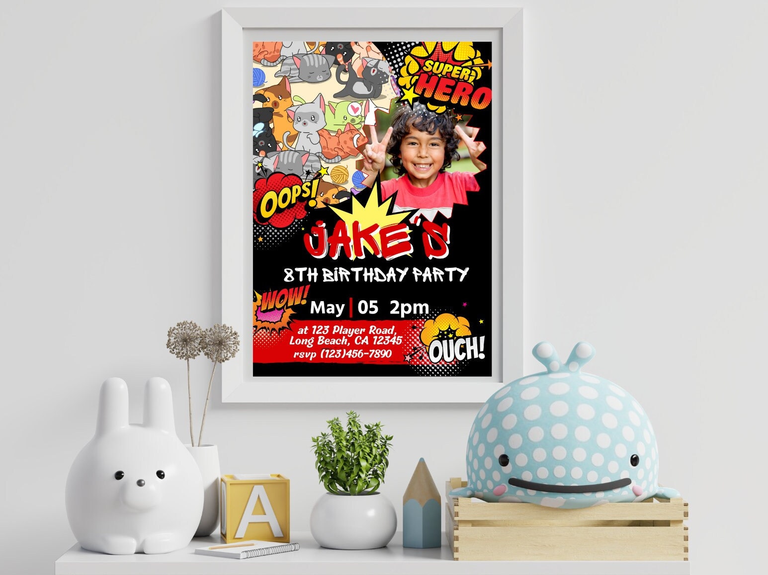 Comic Book Birthday Party Invitation Announcement - Etsy