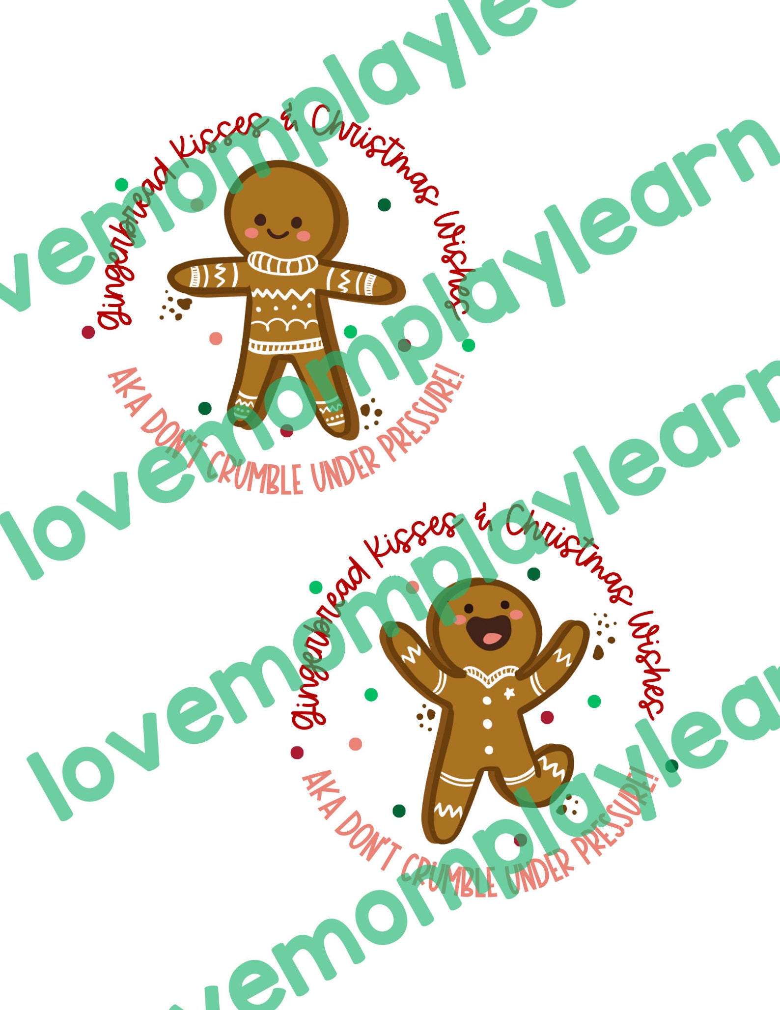 Christmas Gingerbread Gift Tags Instant Printable Download Sticker - Etsy