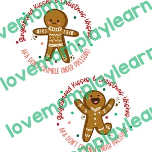 Christmas Gingerbread Gift Tags Instant Printable Download Sticker - Etsy