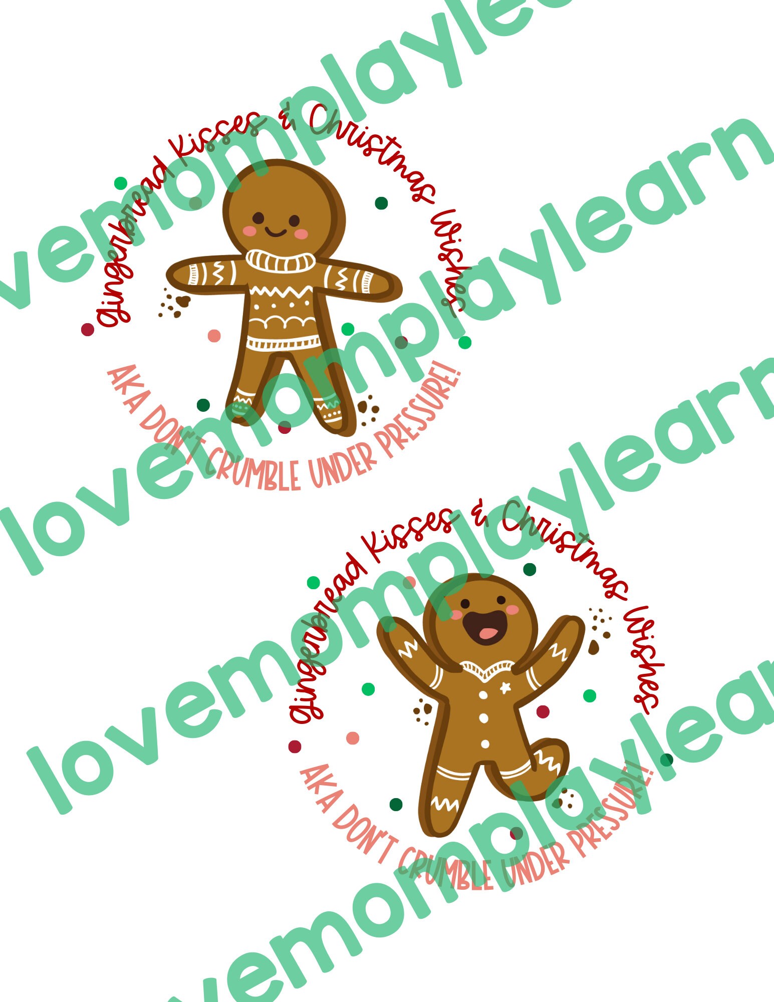 Christmas Gingerbread Gift Tags Instant Printable Download Sticker - Etsy