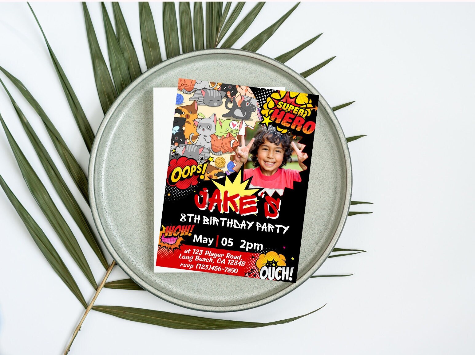 Comic Book Birthday Party Invitation Announcement - Etsy