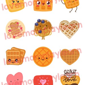 Printable Downloadable Valentine Gift Tags I Love You a Waffle Lot! - Etsy