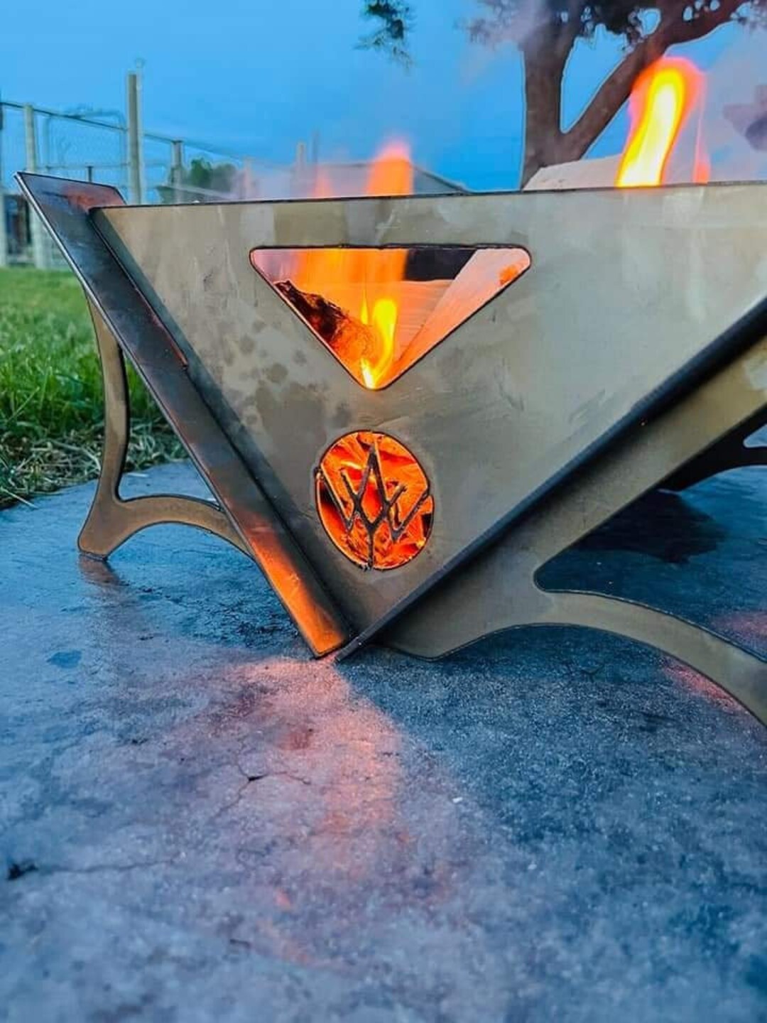 13.5 X 24 Collapsible Fire Pit with Grill or Griddle - Etsy