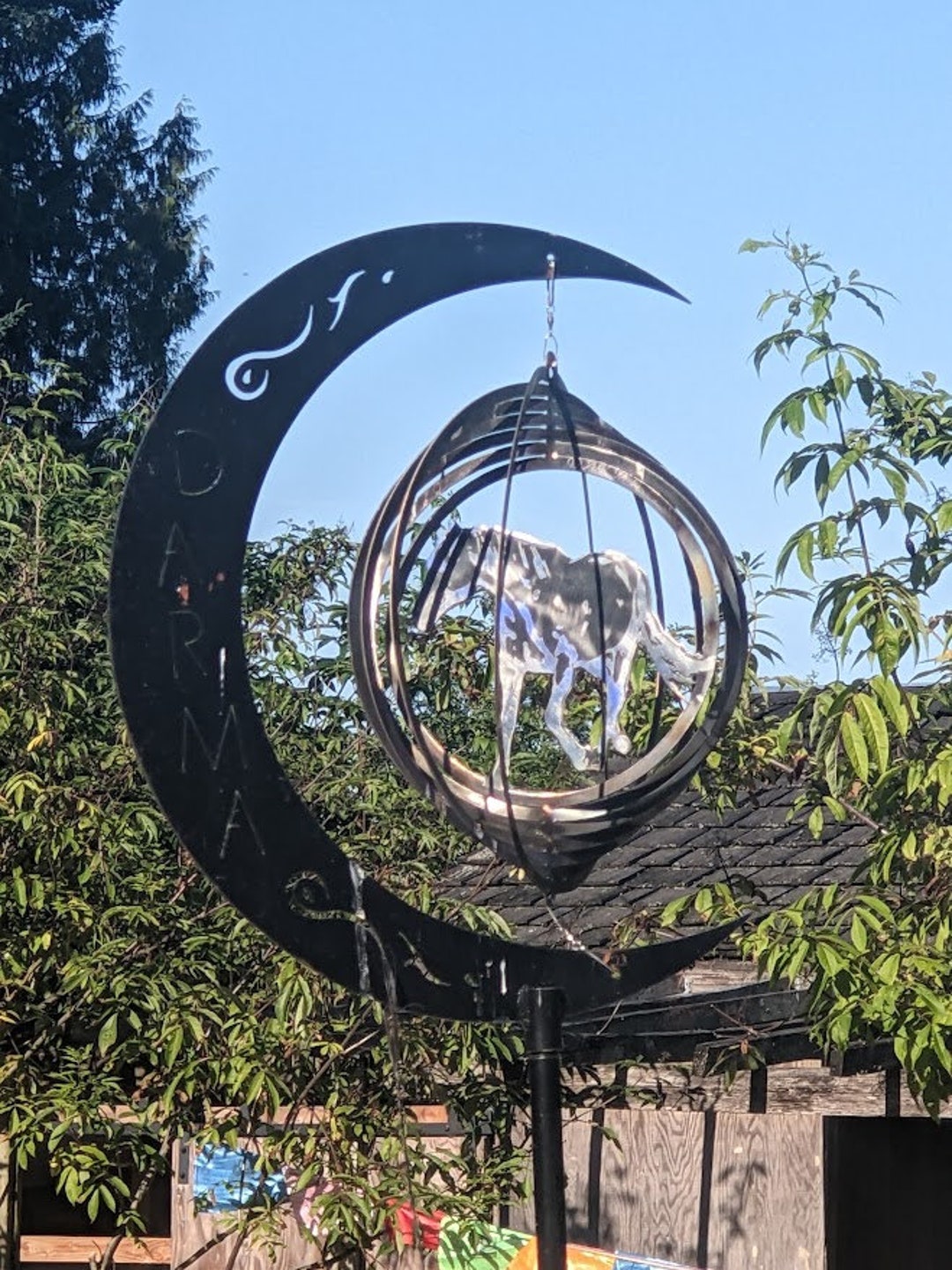Custom Wind Spinner Stand, Cresent Moon, Customizable - Etsy