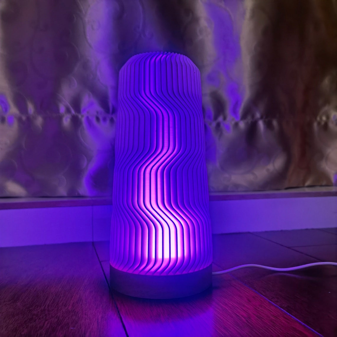 Wave Table Lamp Multicolored 3D Printed Modern Home Decor - Etsy