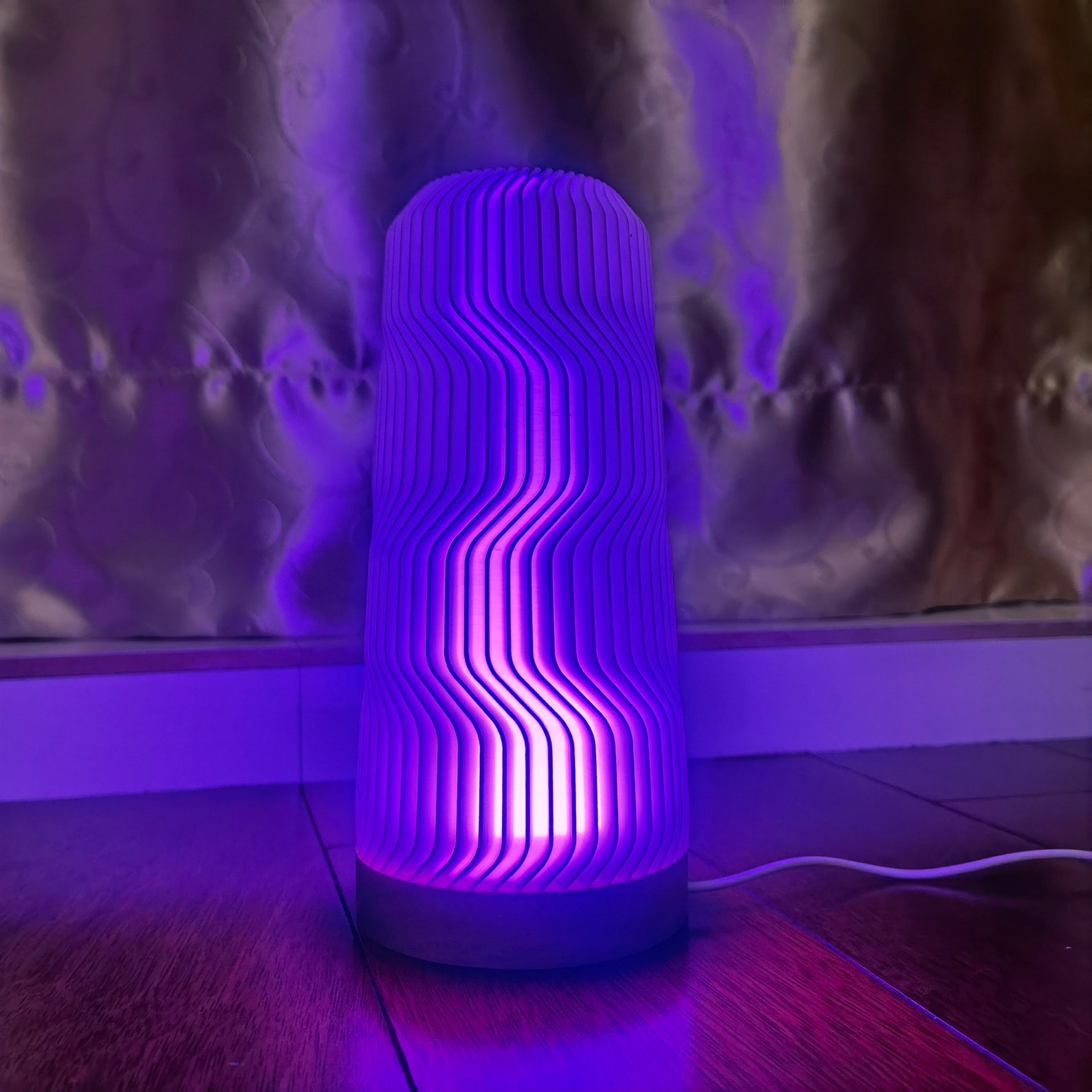 Wave Table Lamp Multicolored 3D Printed Modern Home Decor - Etsy
