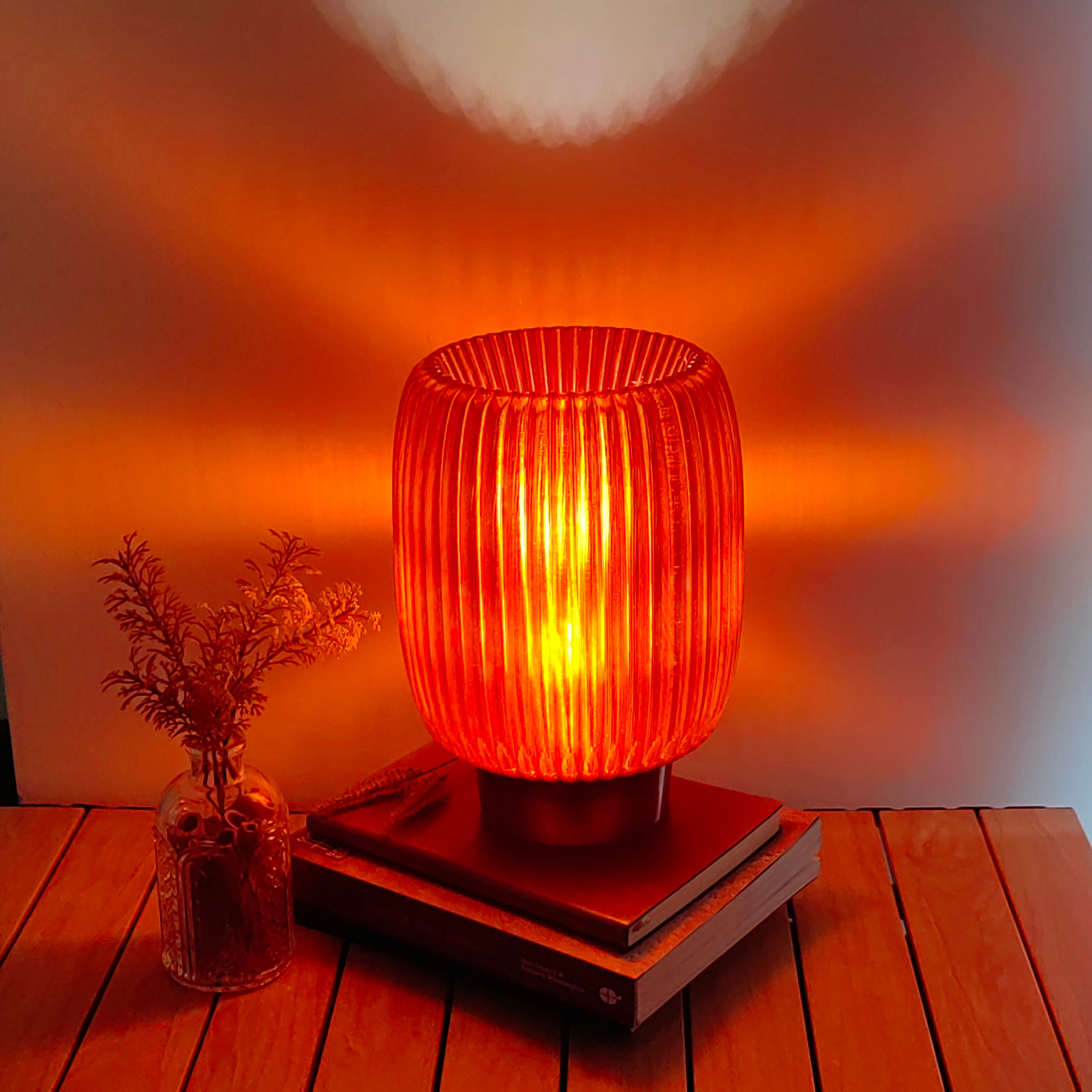 Lantern Memory Table Lamp AMBER, Retro Minimal 3D Printed Bedside Lamps ...
