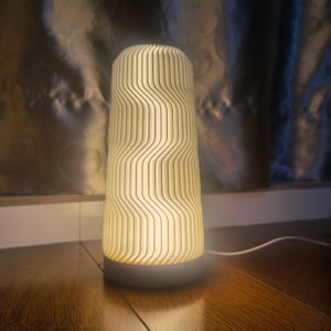 Wave Table Lamp, Multicolored, 3D Printed, Modern Home Decor, Office ...