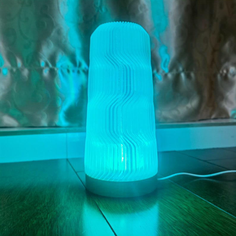 Wave Table Lamp Multicolored 3D Printed Modern Home Decor - Etsy