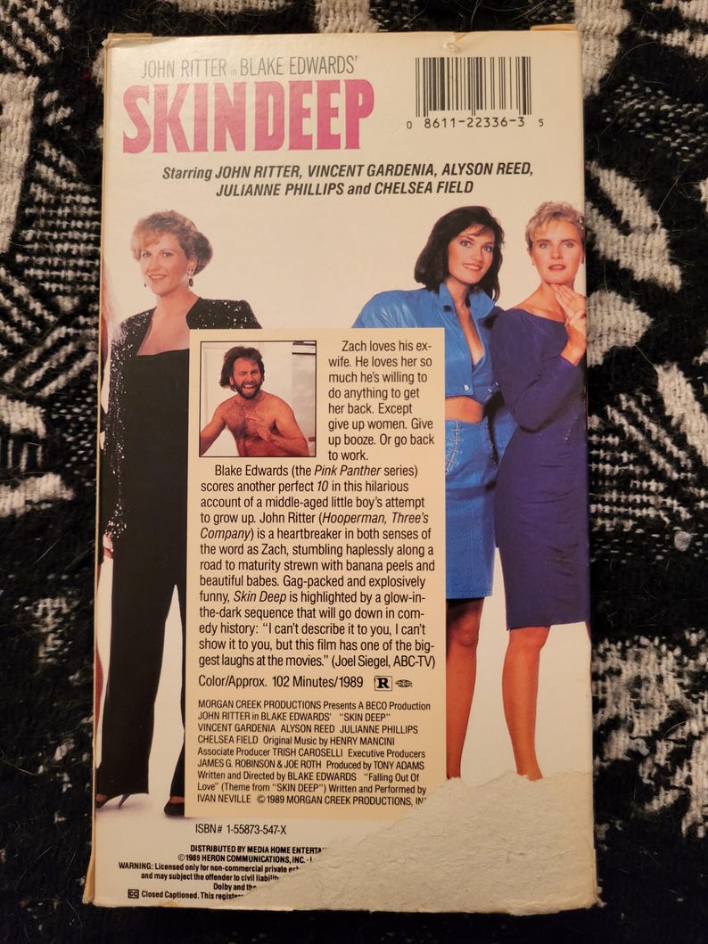 Skindeep VHS With John Ritter - Etsy