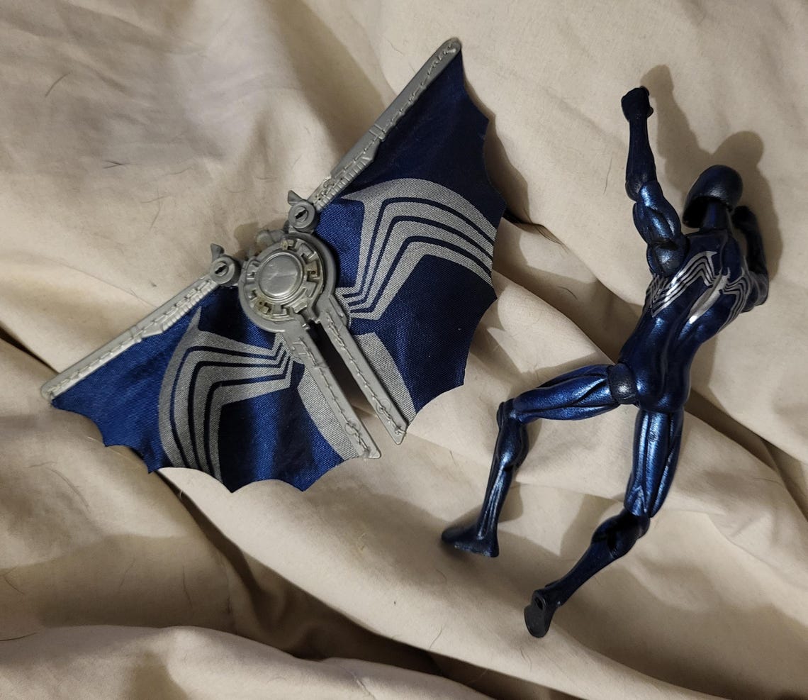 Spider-man Battle Glider Black Costume Figure. - Etsy