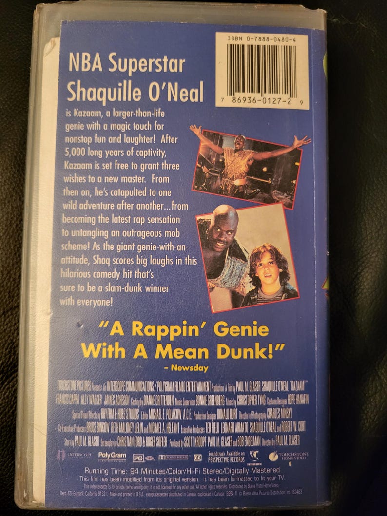 Kazaam VHS - Shaq - Etsy