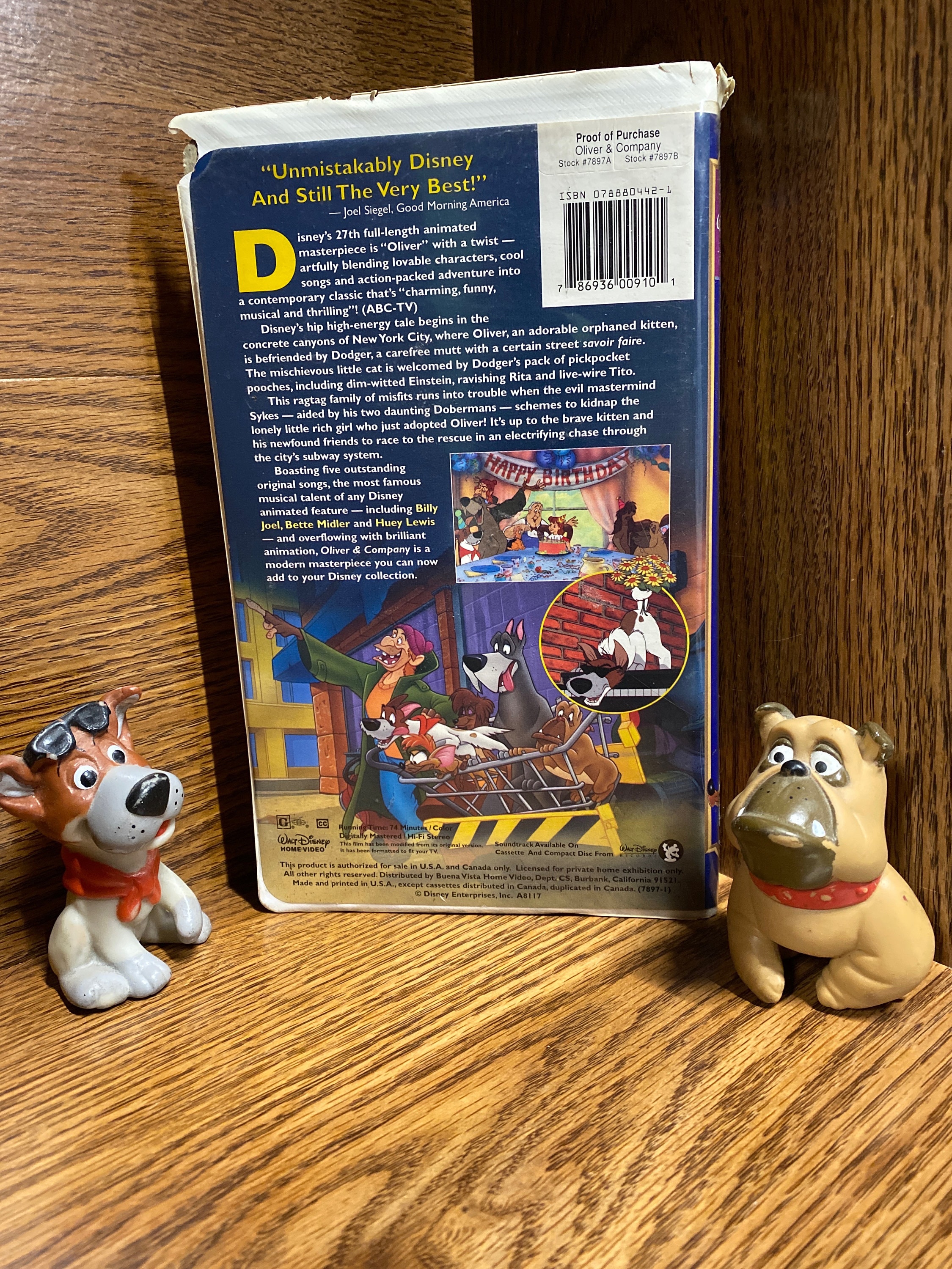 Oliver and Company, 1988 Finger Puppets and VHS - Etsy