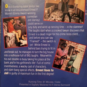 Ernest Goes to Jail VHS Jim Varney - Etsy
