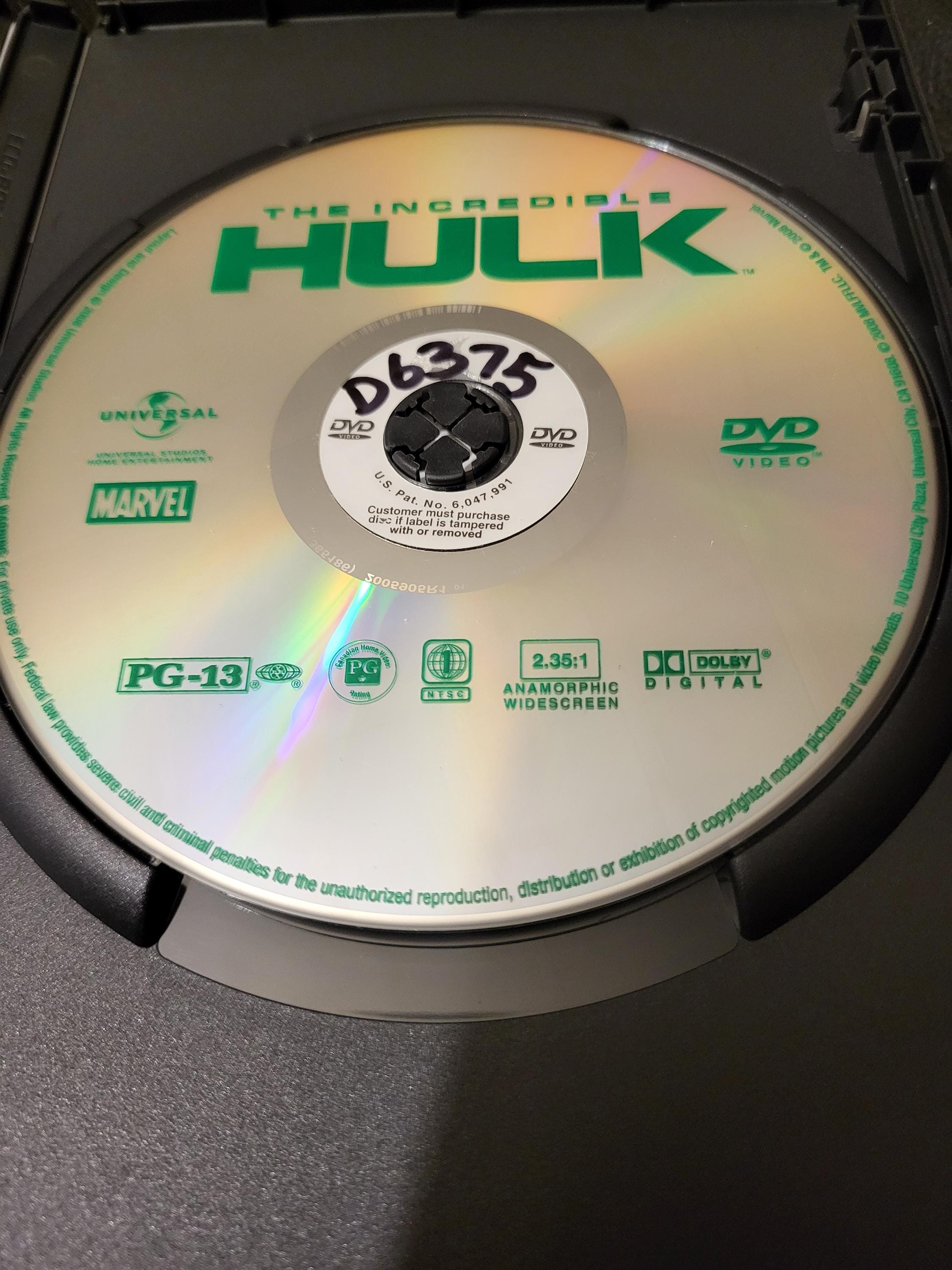 The Incredible Hulk DVD Lou Ferrigno - Edward Norton - Liv Tyler - Tim ...