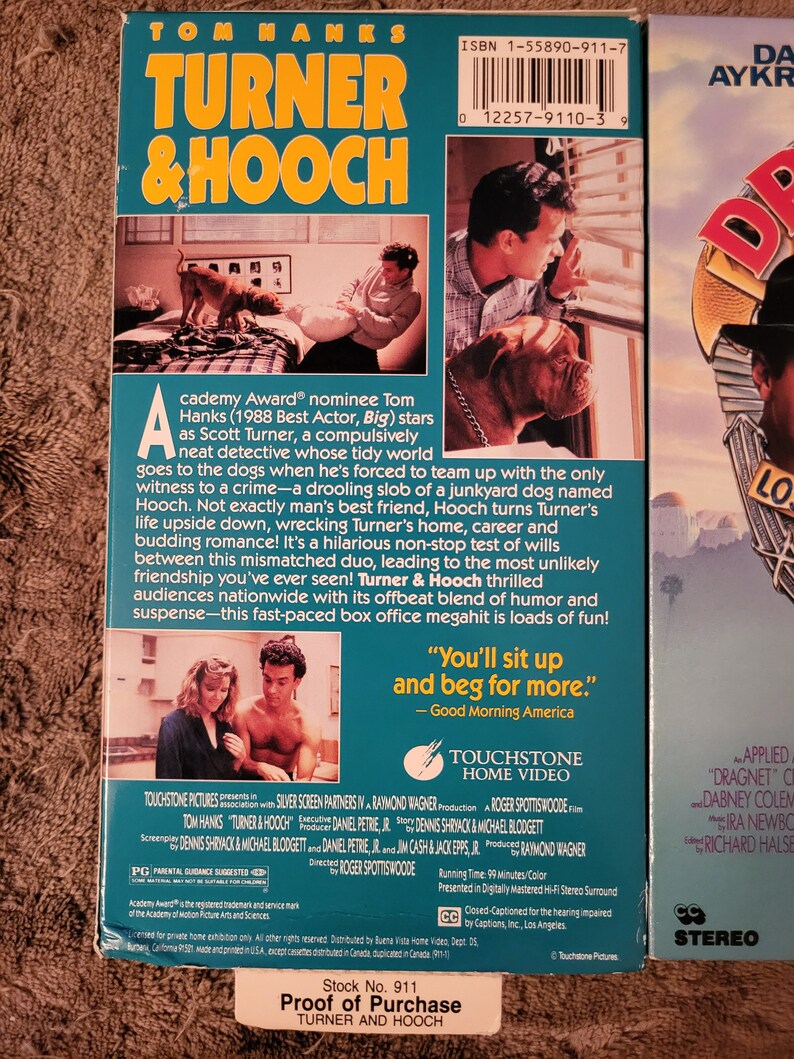 Tom Hanks Collection VHS Dragnet, Turner and Hooch - Etsy