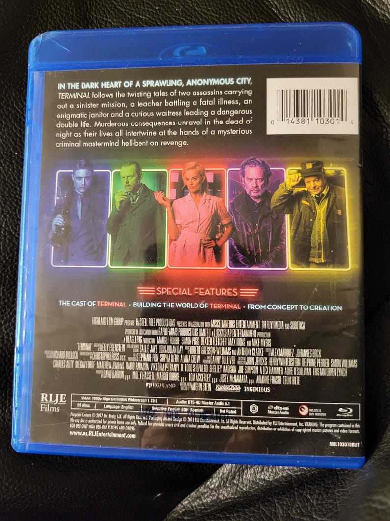 Simon Pegg - Terminal Blu-ray DVD Margot Robbie - Mike Myers - Max ...