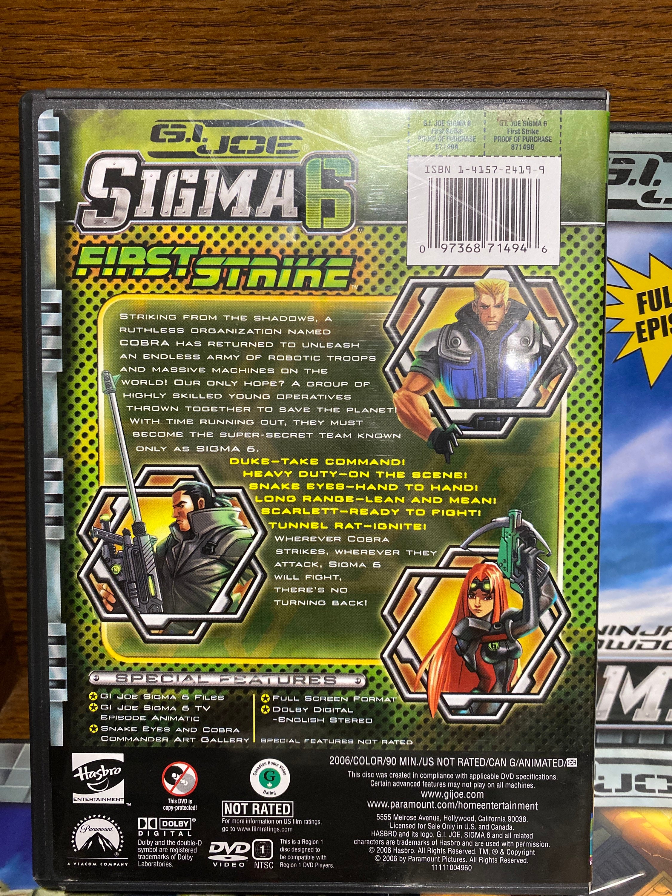 GI JOE SIGMA 6 Collection Dvds - Etsy