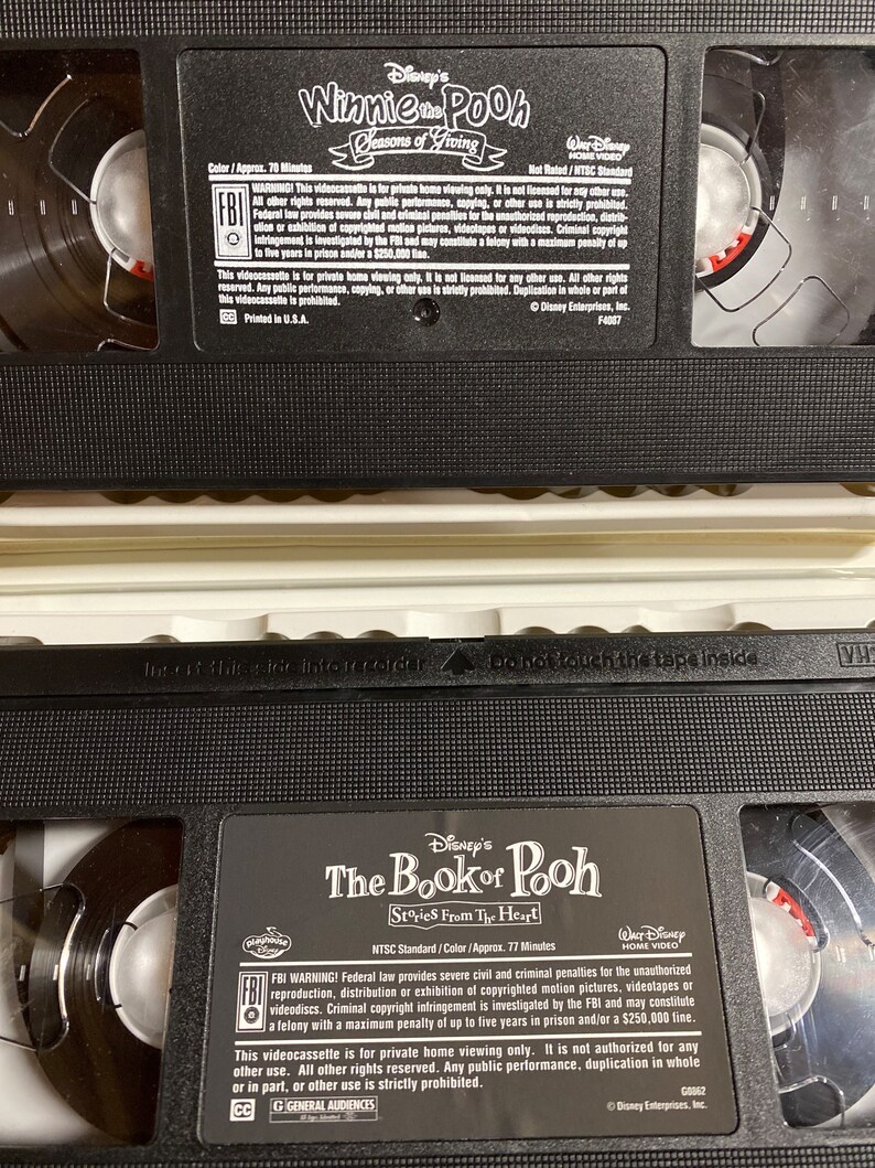 Winnie the Pooh Seasons of Giving and the Book of Pooh VHS - Etsy