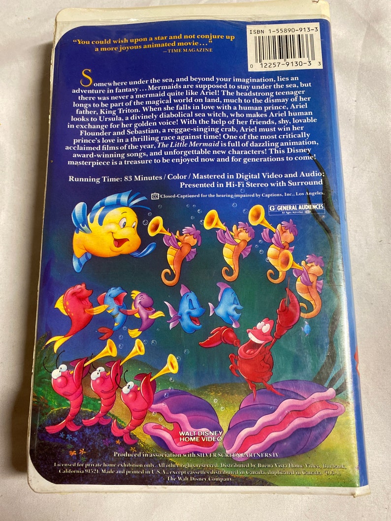 The Little Mermaid Banned Cover VHS - Etsy