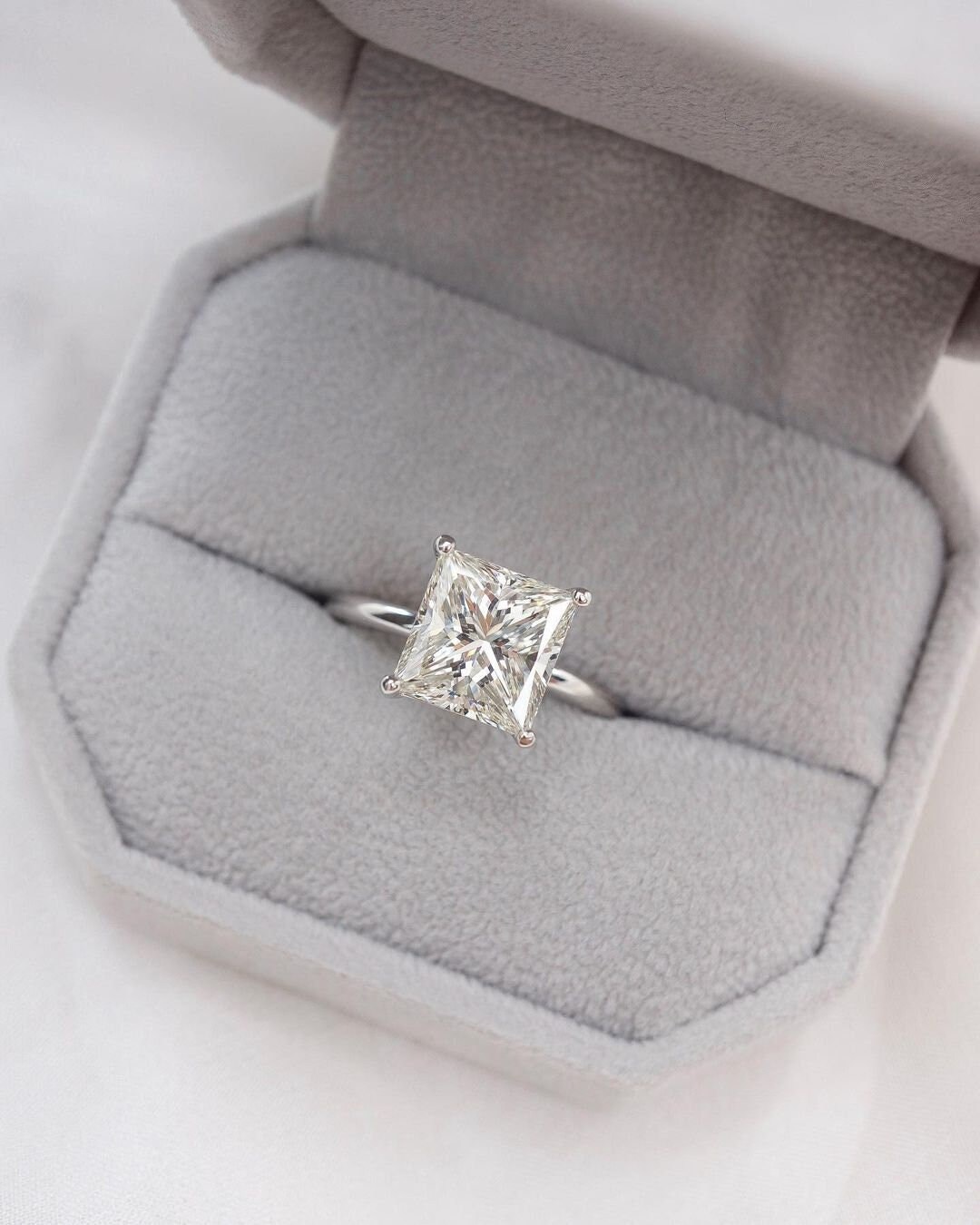 2.50 Carat Princess Cut Wedding Ring, Square Shape Engagement Woman ...
