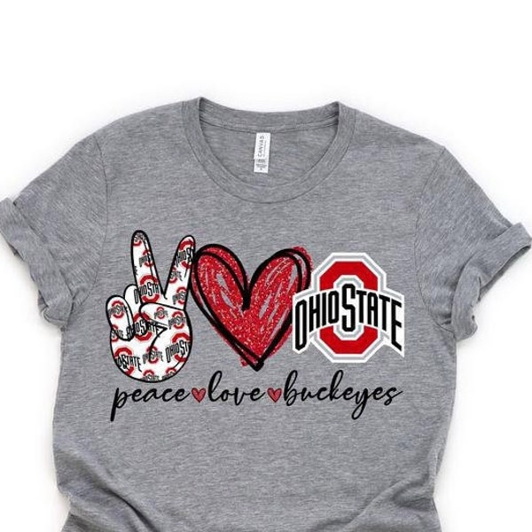 Peace Love Buckeyes Svg - Etsy