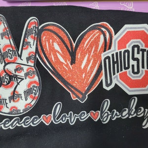 Peace Love Buckeyes Shirt - Etsy