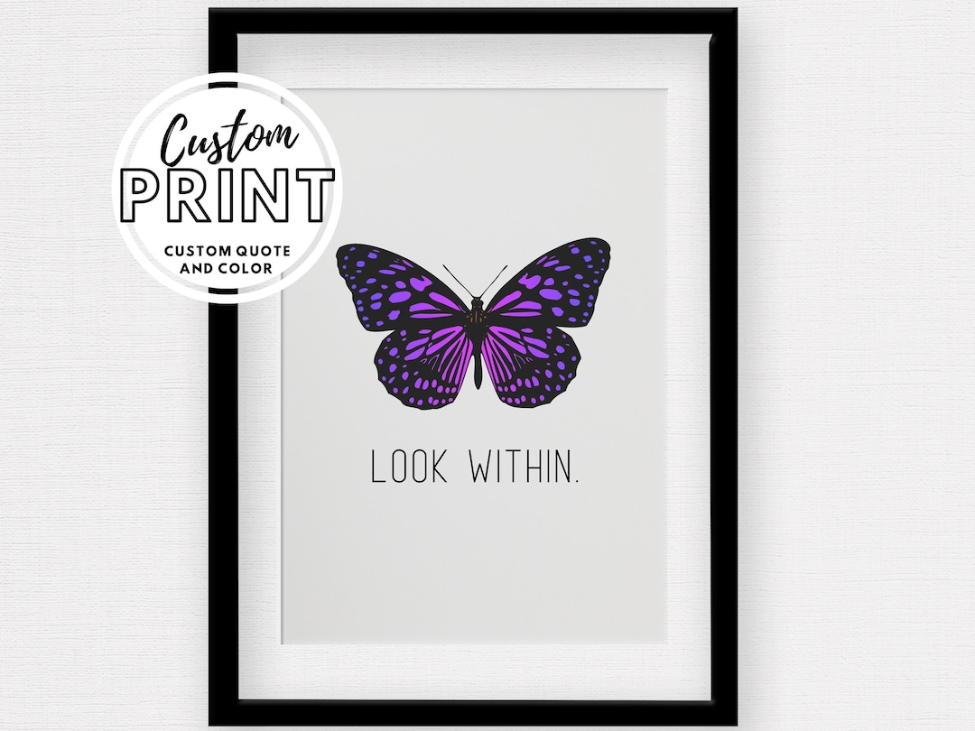 Personalized Butterfly Wall Art, Custom Digital Print, Custom Print ...