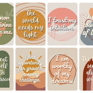 Positive Affirmation Cards for Women, Vision Board Printables, Digital ...