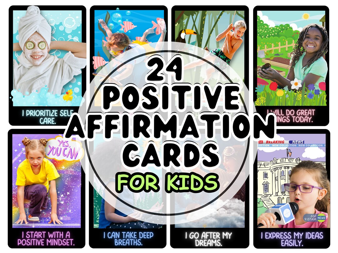 Kid Affirmations Printable, Positive Affirmation Cards for Kids ...