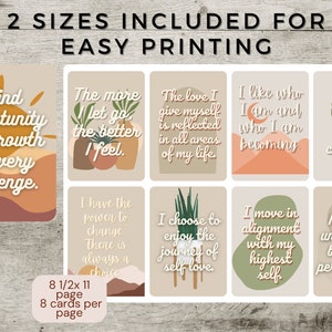 Positive Affirmation Cards for Women, Vision Board Printables, Digital ...