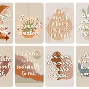 Positive Affirmation Cards for Women, Vision Board Printables, Digital ...