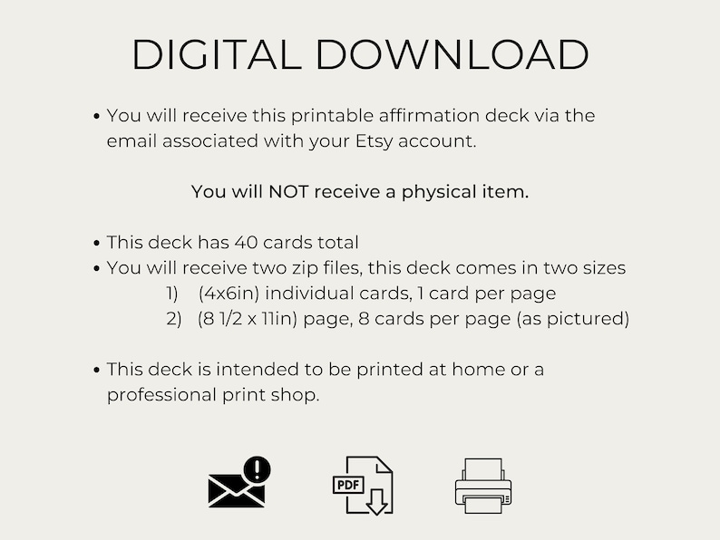 Positive Affirmation Cards for Women, Vision Board Printables, Digital ...