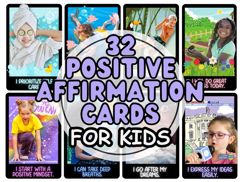 Kid Affirmations Printable, Affirmation Cards for Kids, Affirmation ...