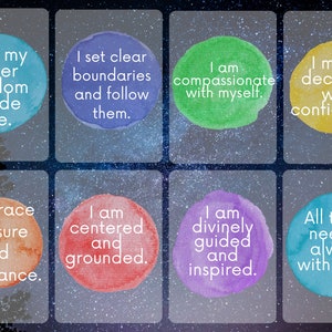 Chakra Affirmation Cards, I Am Affirmations, Printable Affirmation Deck ...
