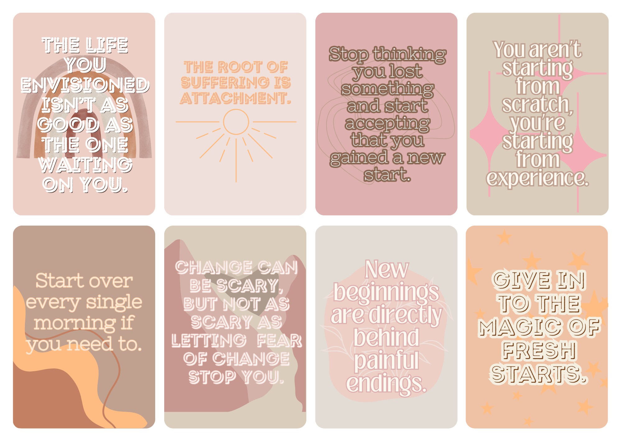 Printable Affirmation Cards for Women, Let It Go Affirmation Cards ...