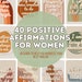 Positive Affirmation Cards for Women, Vision Board Printables, Digital ...