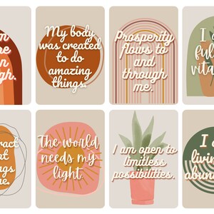 Positive Affirmation Cards for Women, Vision Board Printables, Digital ...