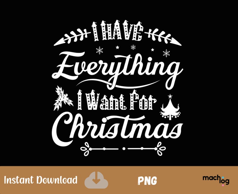 I Have Everything I Want for Christmas PNG, Funny Christmas, Matching ...