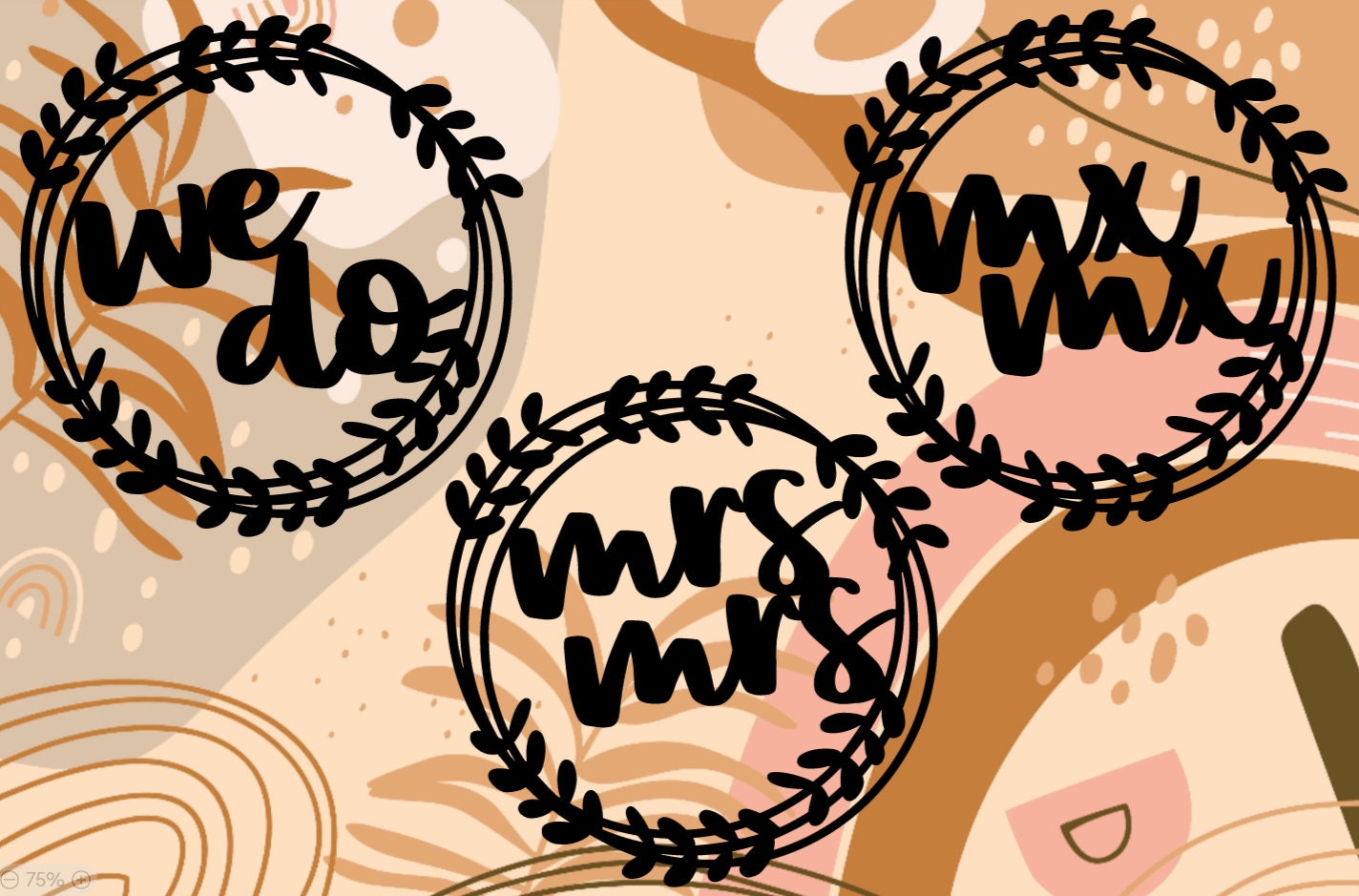 8 SVG Wedding Cake Topper Bundle, Mr Mrs Mx, No binario, Pop the Bubbly ...