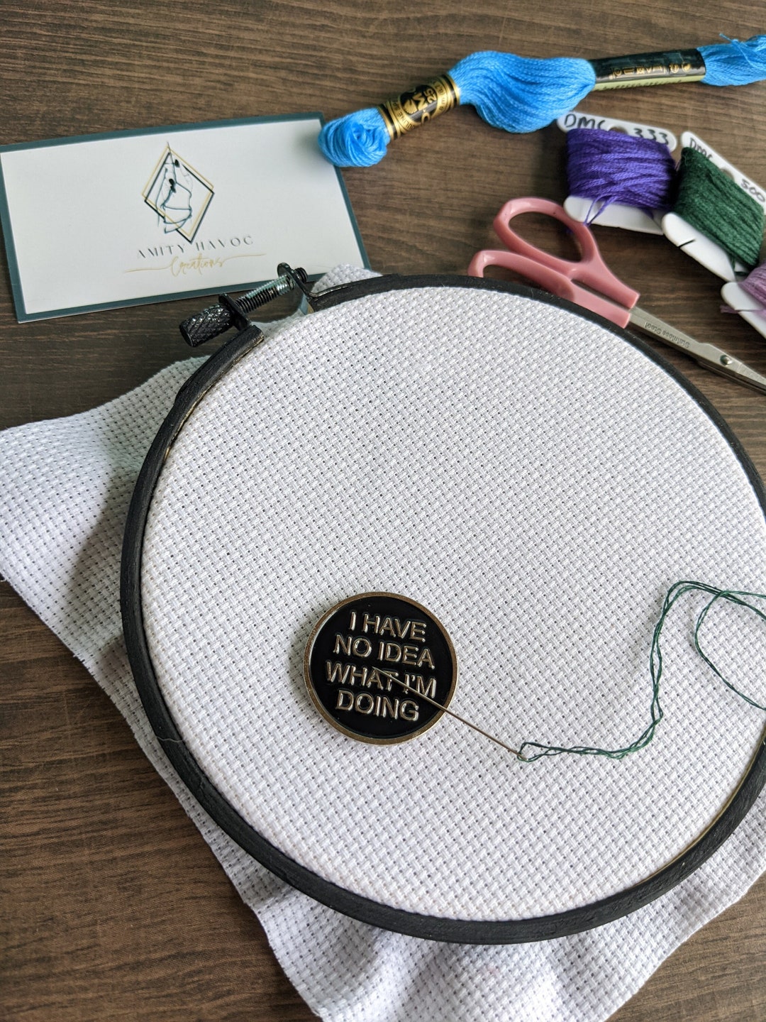 I Have No Idea What I'm Doing Needle Minder, Cross Stitch, Needle ...