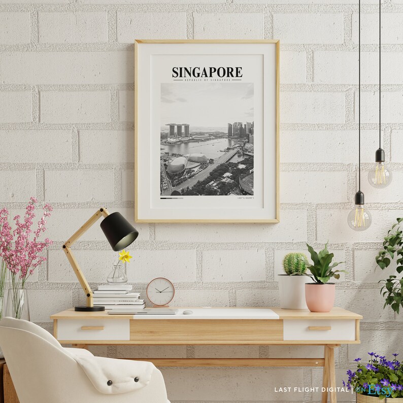 Singapore Print Singapore Poster Singapore Wall Art Travel - Etsy