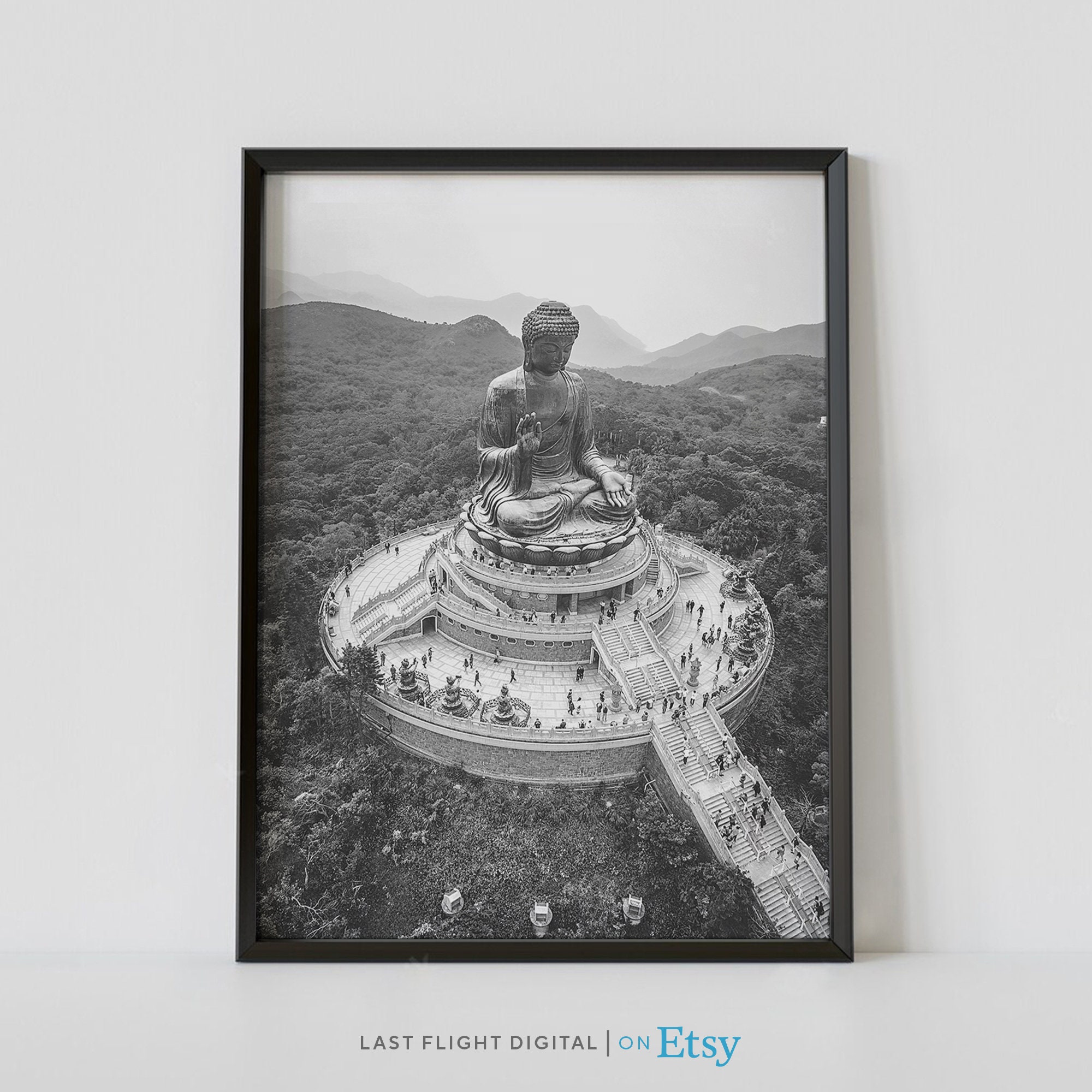 Hong Kong Poster, China Poster, Tian Tan Buddha, China Art, Hong Kong ...