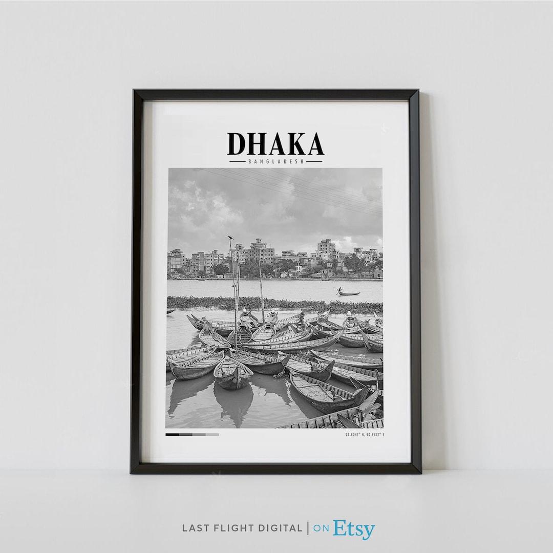 Bangladesh Poster Dhaka Print Country Boats Dhaka Poster - Etsy